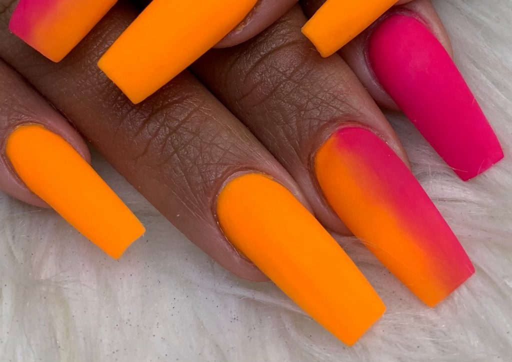 Shiny and Bright Neon Nail Art Examples