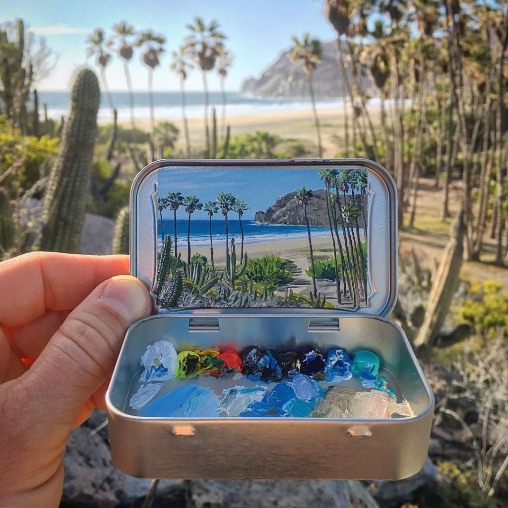Miniature Tin Box Paintings by Remington Robinson