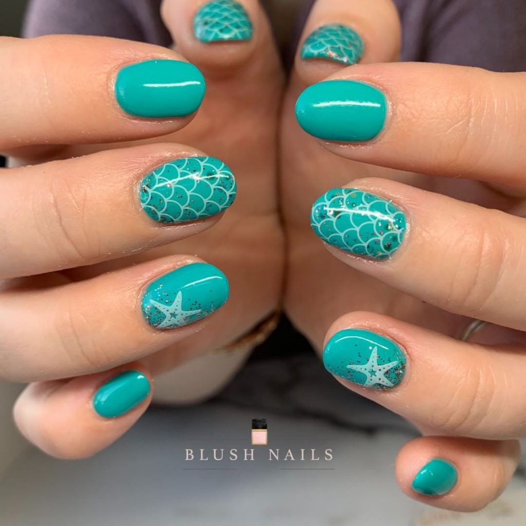 20 Superb Mermaid Nail Art Design Ideas