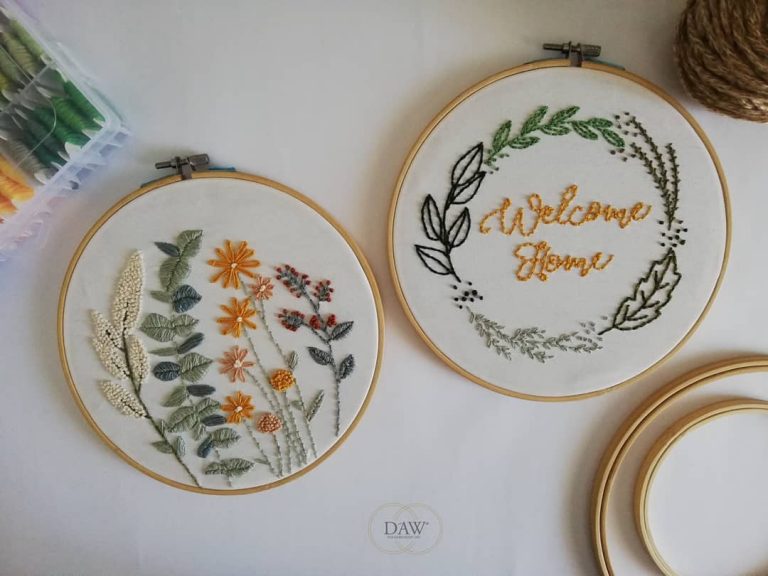 24 Stunning Embroidery Hoop Design Examples