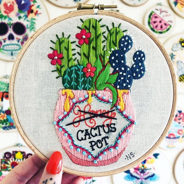 24 Stunning Embroidery Hoop Design Examples
