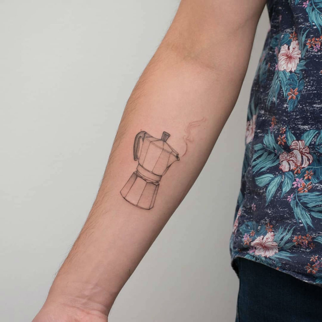 20 Lovely Coffee Tattoos Designs - The Proper Way to Start Your Day