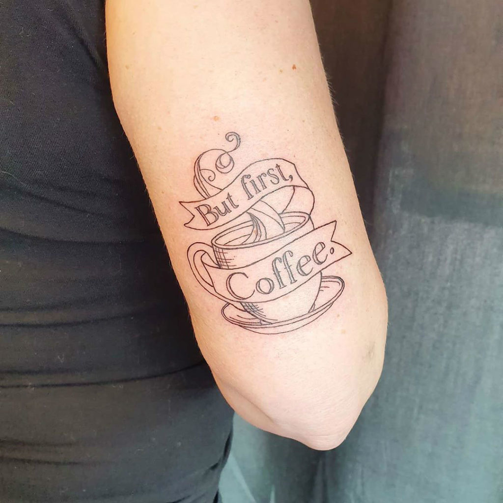 20 Lovely Coffee Tattoos Designs - The Proper Way to Start Your Day