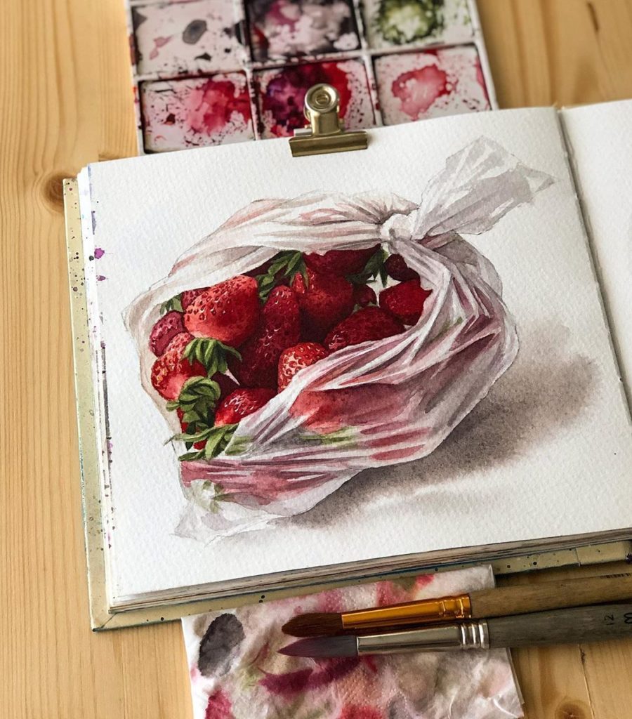 Artist Displays Her Impressive Watercolor Sketchbook