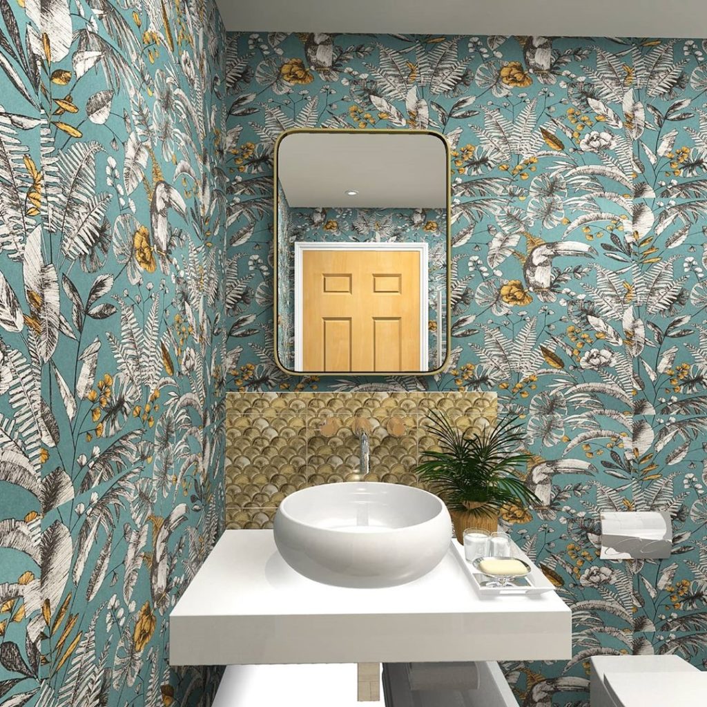 25 Best Wallpaper Examples for the Bathroom