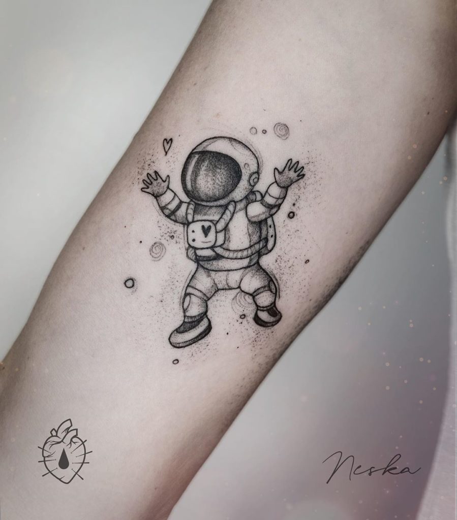 24 Super Cool Astronaut Tattoo Designs